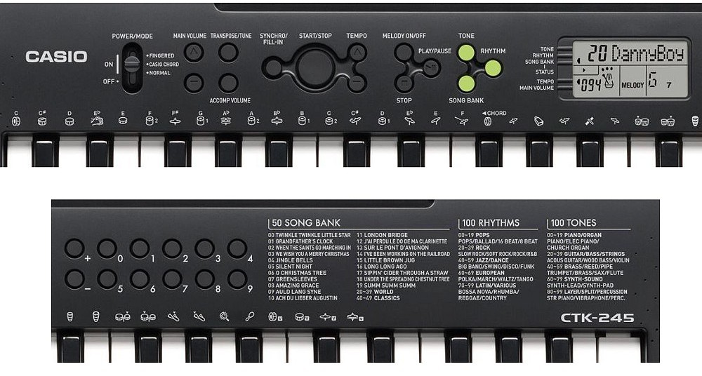 Casio_CTK-245_standaard_keyboard_3 | Music Arms