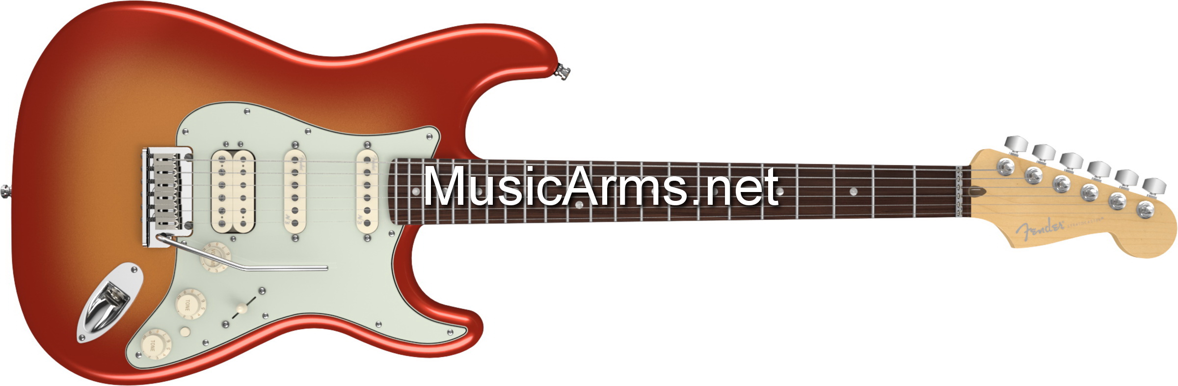 AMERICAN DELUXE STRAT HSS RW Sunset Metallic | Music Arms