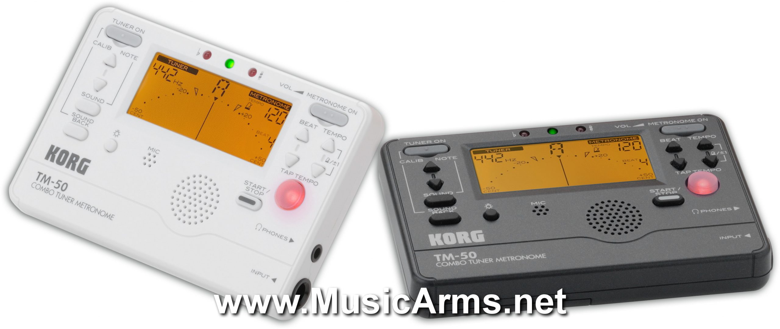 Korg TM-50 Tuner Metronome -bk -wh-ราคา | Music Arms