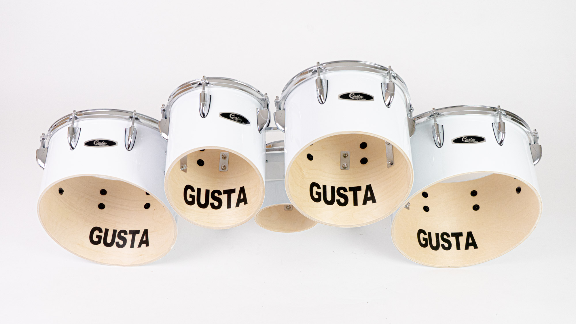 กลองควิ้นทอม/กลองทอมมาร์ชชิ่ง Gusta 5 ใบ Marching Quint Tom พร้อมชุด ...