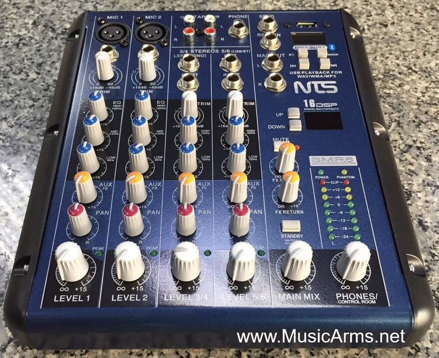 มิกเซอร์ NTS SMR6 | Music Arms ศูนย์รวมเครื่องดนตรี ตั้งแต่เริ่มต้น ถึงมืออาชีพ | Music Arms