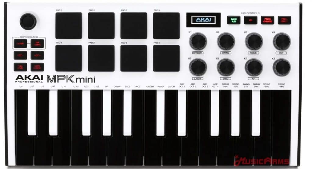 Akai-MPK-mini-white-25-key | Music Arms