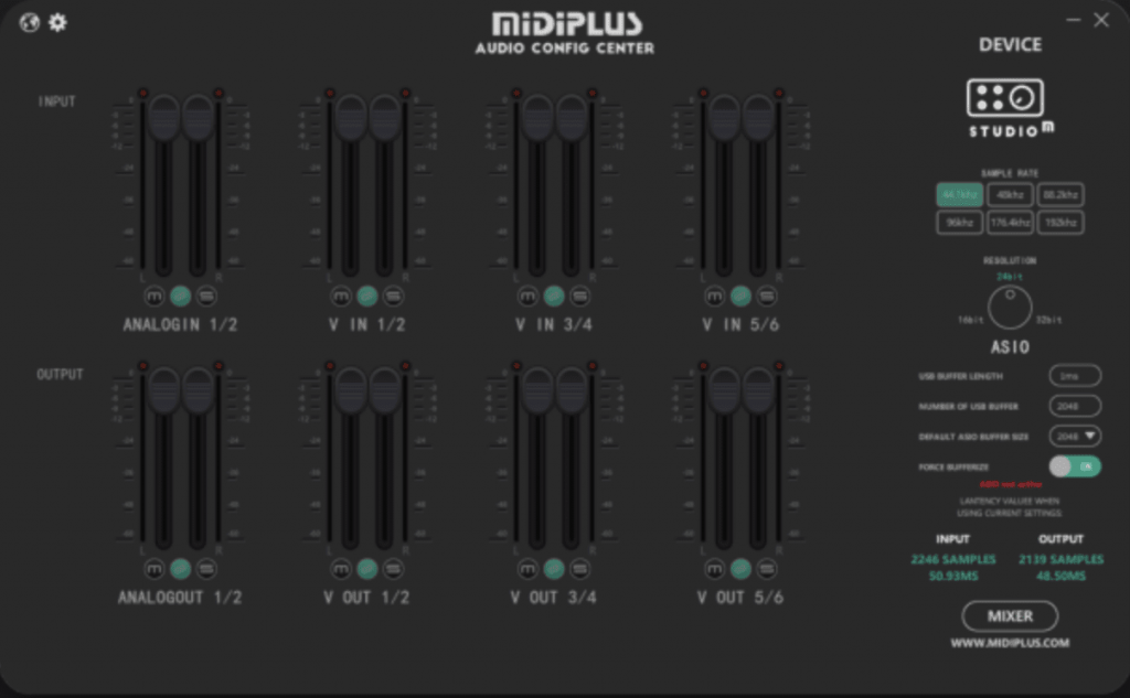 Midiplus Studio M Pro ออดิโอ อินเตอร์เฟส | Music Arms ศูนย์รวมเครื่อง ...
