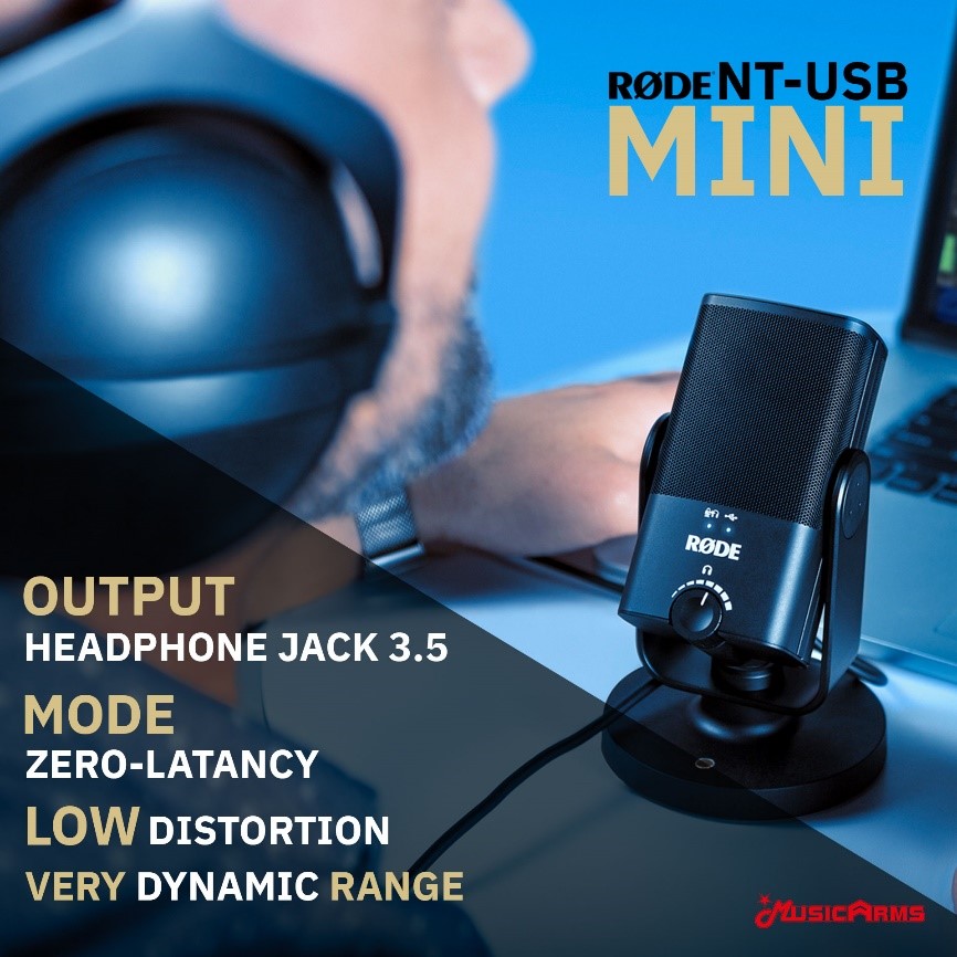 Rode NT-USB Mini ไมโครโฟน USB คุณภาพเสียงสุดเทพแบบงานสตูดิโอ 24-bit ...