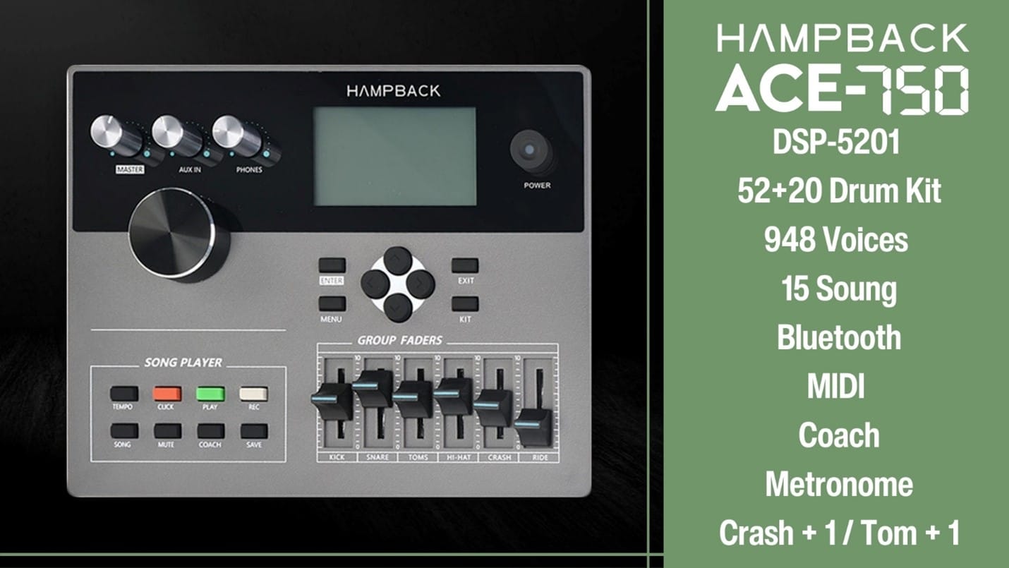 กลองไฟฟ้า Electronic Drum การตอบสนองแบบ Ultra-Authentic พร้อมเซ็นเซอร์ ...