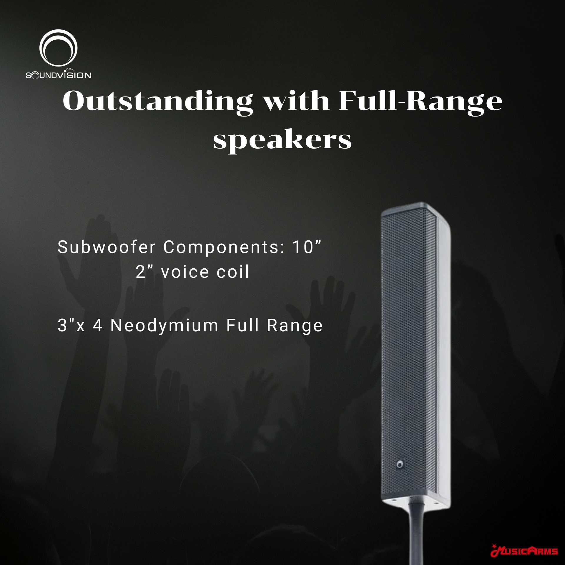 SOUNDVISION ACS-1000 ลำโพงคอลัมน์ | Music Arms ศูนย์รวมเครื่องดนตรี ...