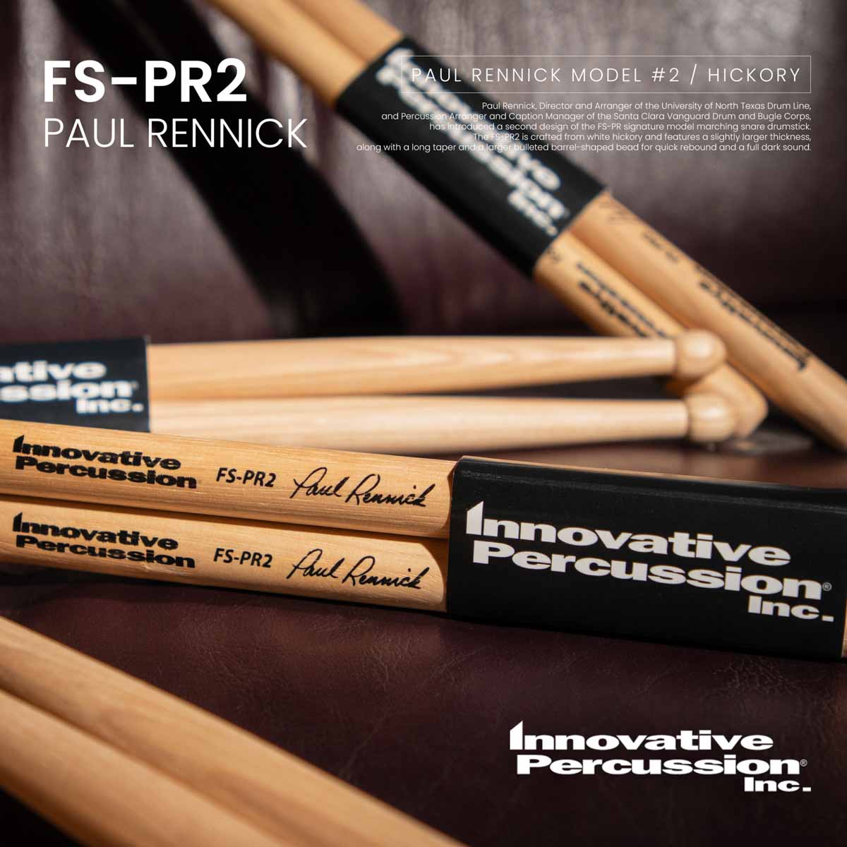 Innovative Percussion FS-PR2 / Paul Rennick Model Marching Snare Stick ...