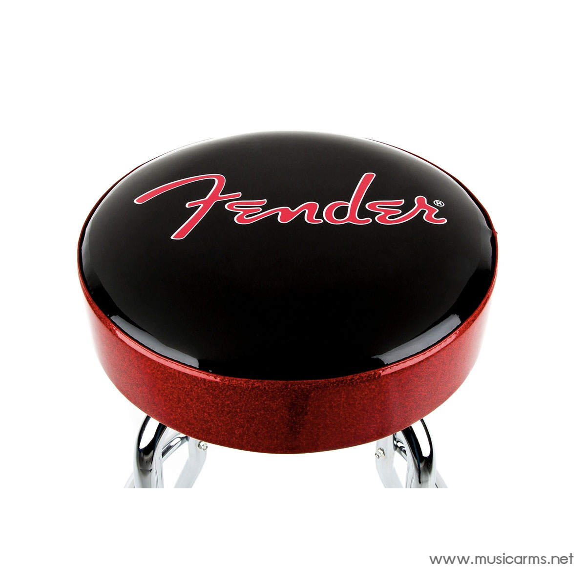 Fender Red Sparkle Logo Barstool, Black and Red Sparkle เก้าอี้ | Music ...