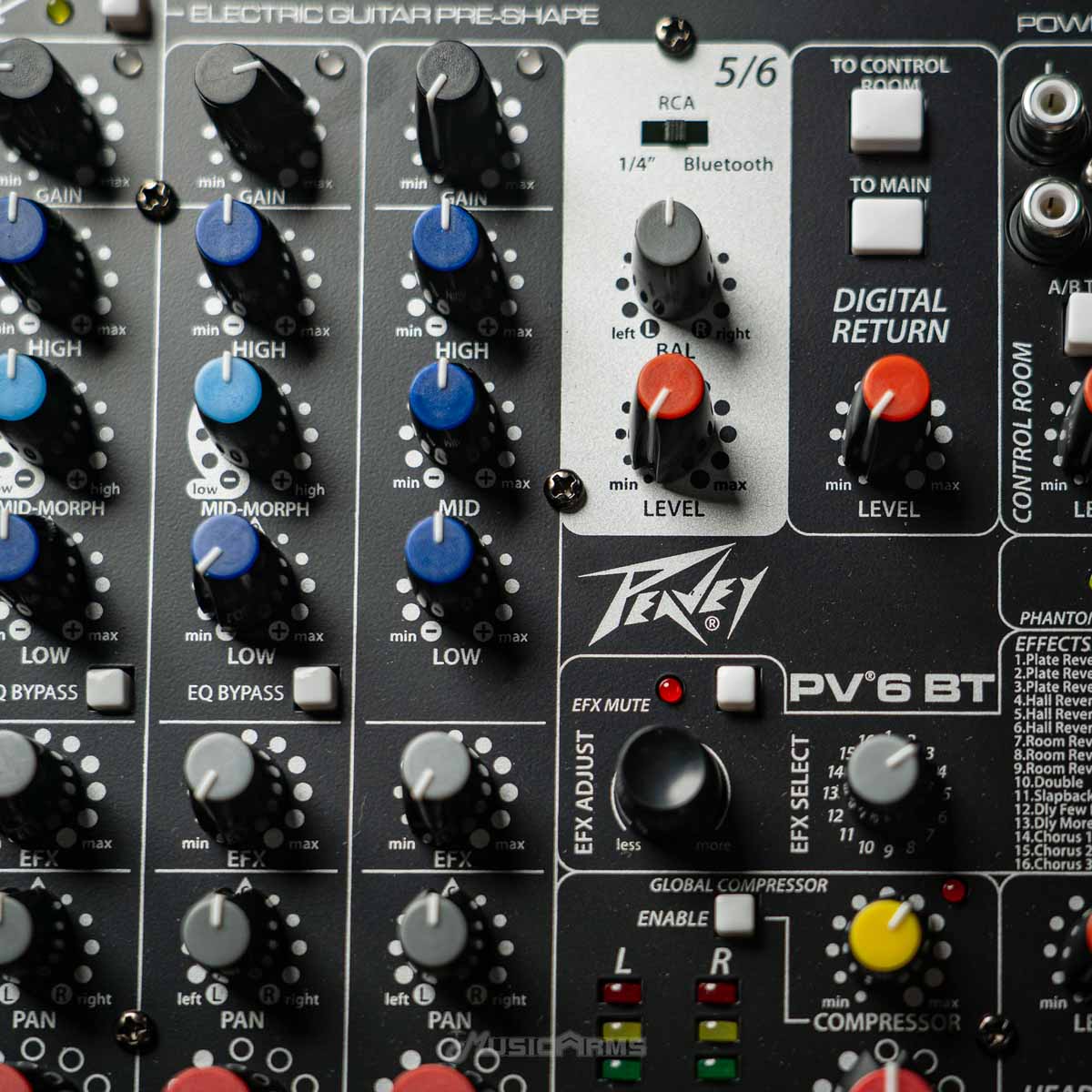 Peavey PV 6 BT Analog Mixer | Music Arms ศูนย์รวมเครื่องดนตรี ตั้งแต่ ...