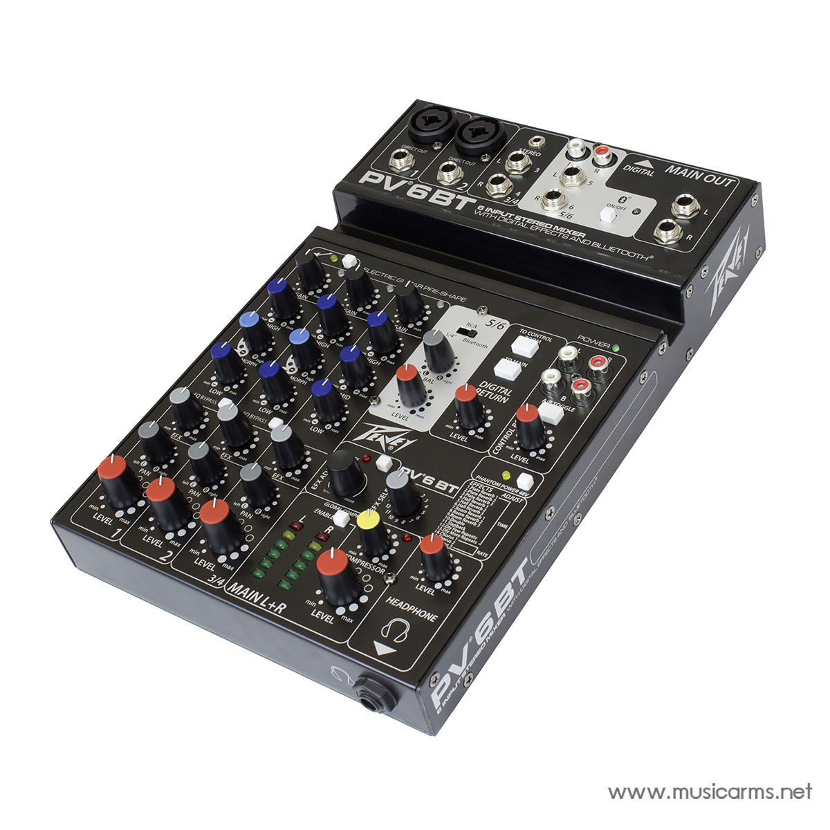 Peavey PV 6 BT Analog Mixer | Music Arms ศูนย์รวมเครื่องดนตรี ตั้งแต่ ...