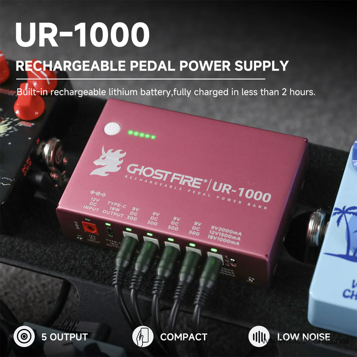 GhostFire UR-1000 Power Supply | Music Arms ศูนย์รวมเครื่องดนตรี ...