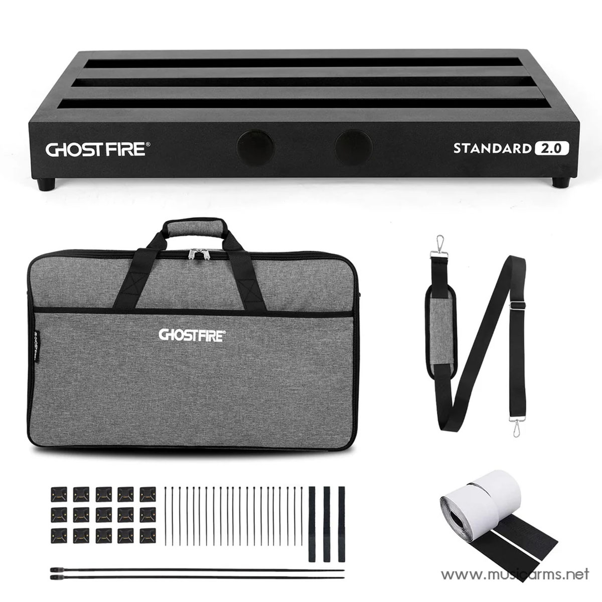 GhostFire V-Standard 2.0 Aluminum Alloy 3.3lb Effect Pedalboard บอร์ดเอฟเฟค | Music Arms ศูนย์ ...