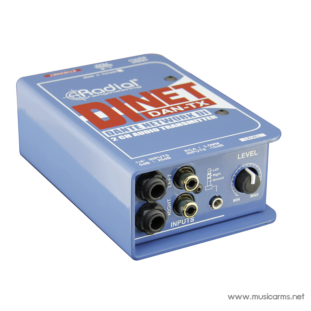Radial DiNet Dan-TX 2-Channel Dante Network Transmitter | Music Arms ...