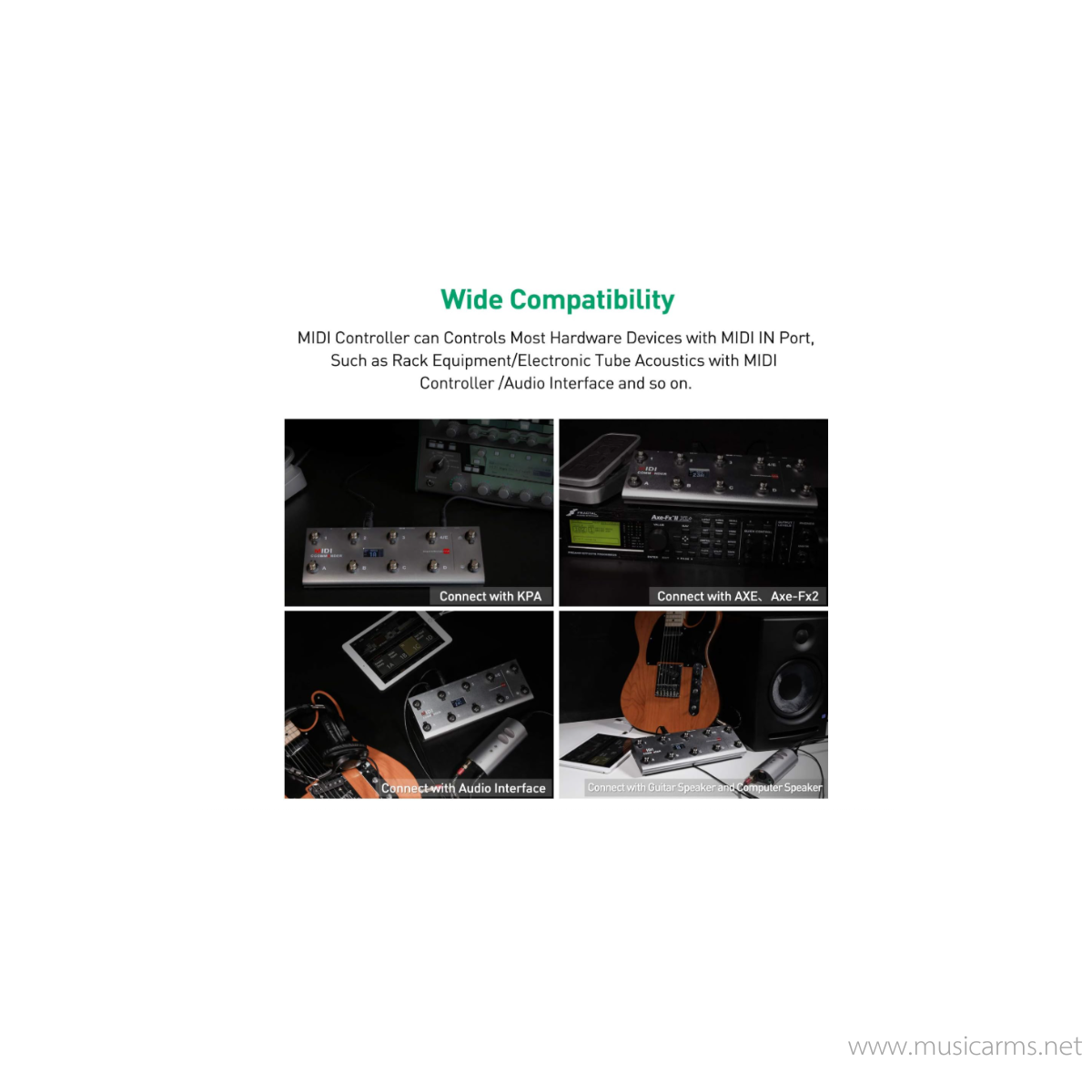 MeloAudio MIDI Commander Guitar Floor Multi-Effects Portable USB MIDI ...